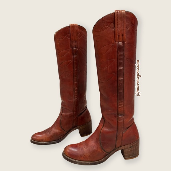 Frye | Shoes | Vintage 95s Black Label Frye Campus Cognac Brown Leather ...